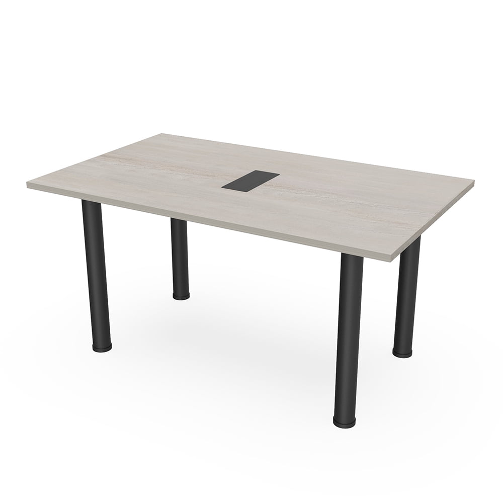 6X3 Rectangular Conference Room Table With X Base Power And Data Unit ...