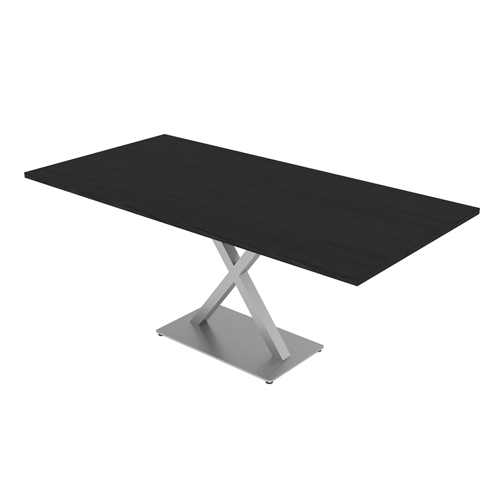 6X3 Rectangular Conference Room Table With X Base Power And Data Unit ...
