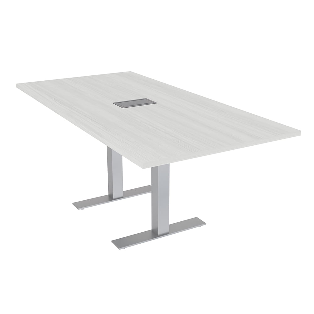 6X3 Rectangular Conference Table With Metal T Bases And Power Module - Walmart.com