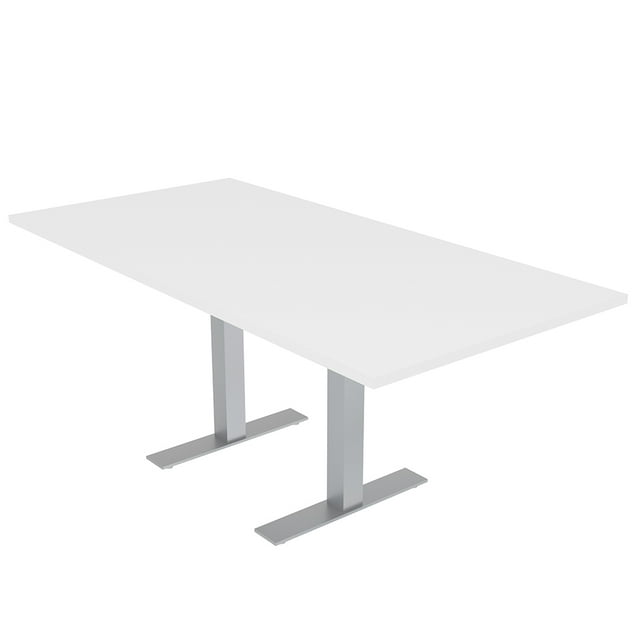 6X3 Rectangular Conference Table With Metal T Bases And Power Module ...