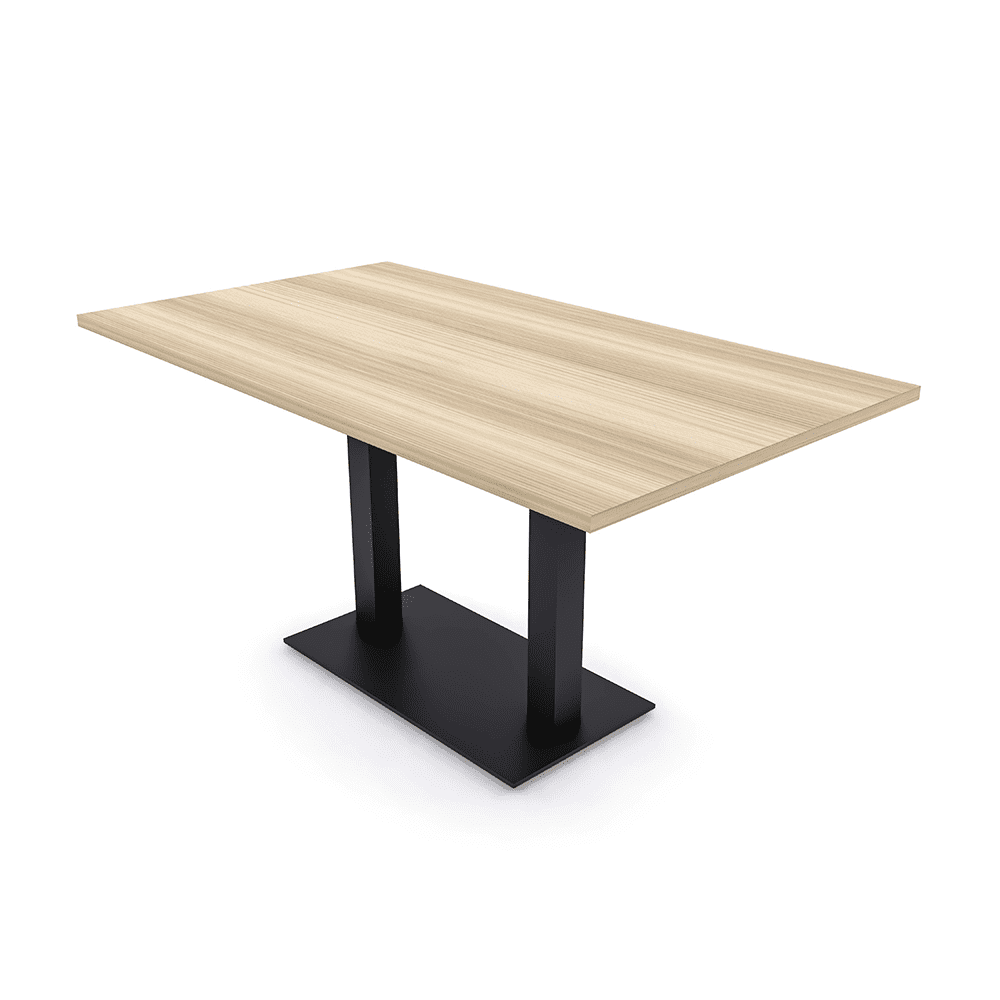 6X3 Rectangular Conference Table With Square Metal Base Power Module - Walmart.com