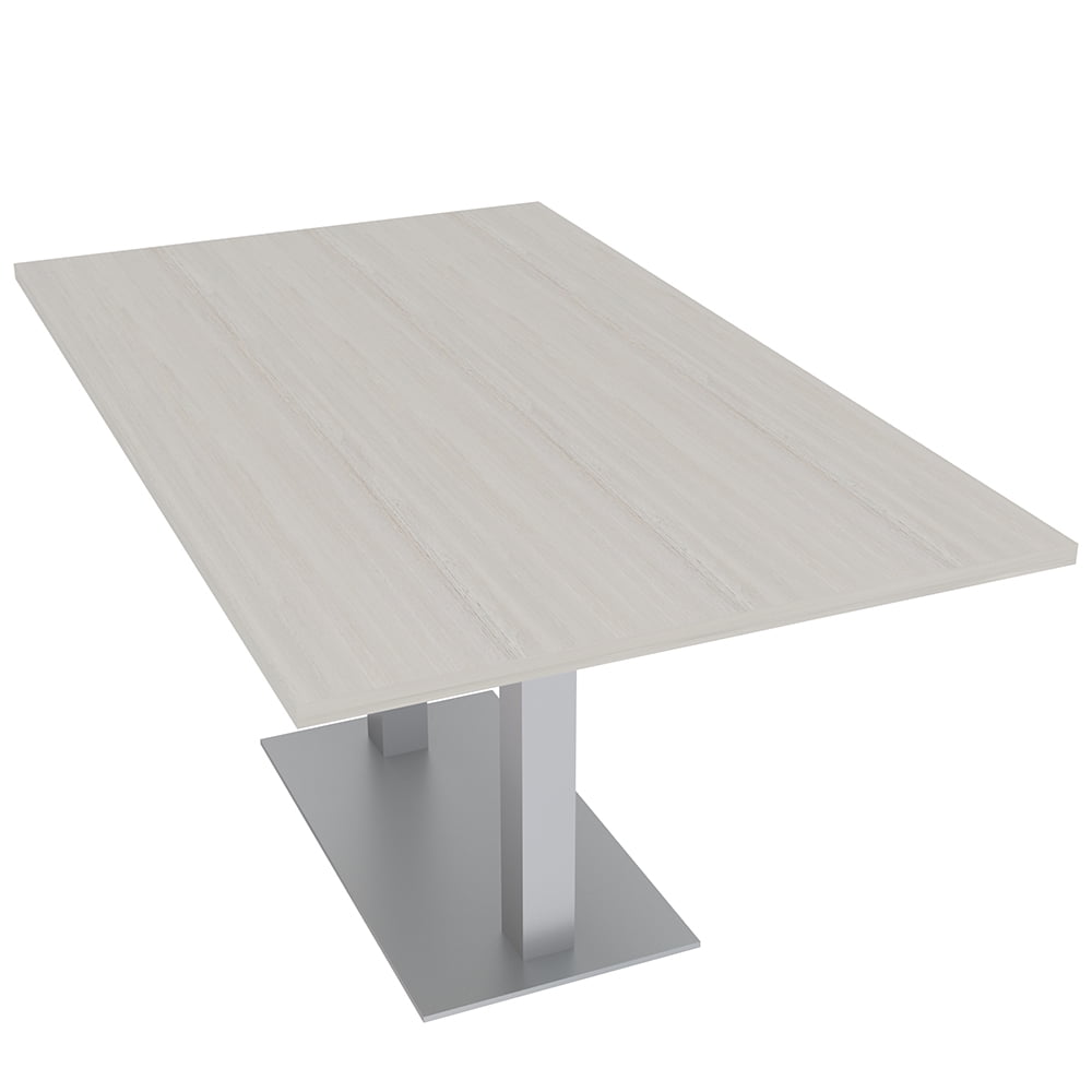 6X3 Rectangular Conference Table With Square Metal Base Power Module ...
