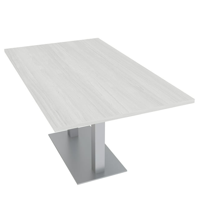 6X3 Rectangular Conference Table With Square Metal Base Power Module ...