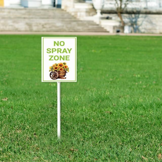 (6X4.6) In No Spray Zone Metal Yard Sign With Stakes For Lawn Garden ...
