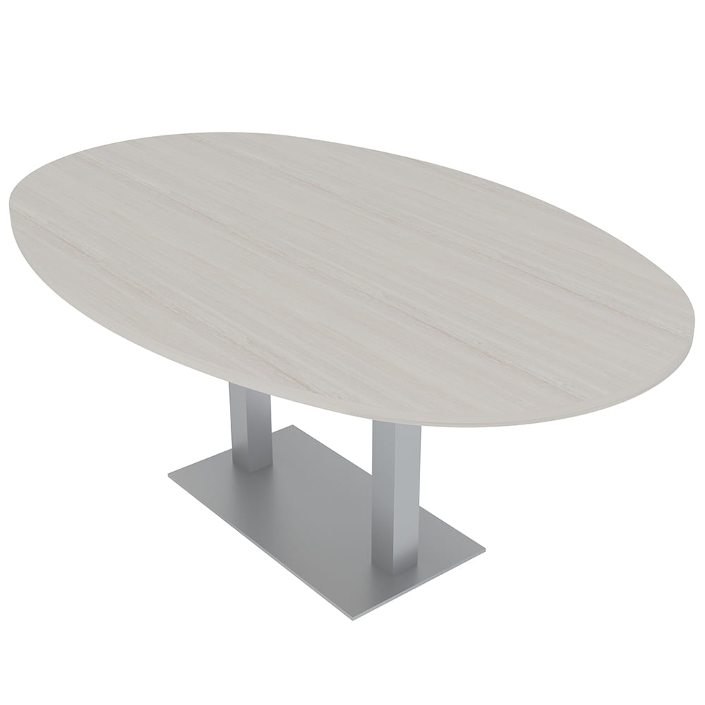 6X4 Conference Table With Metal Base Boat Oval Shape Data And Electric ...