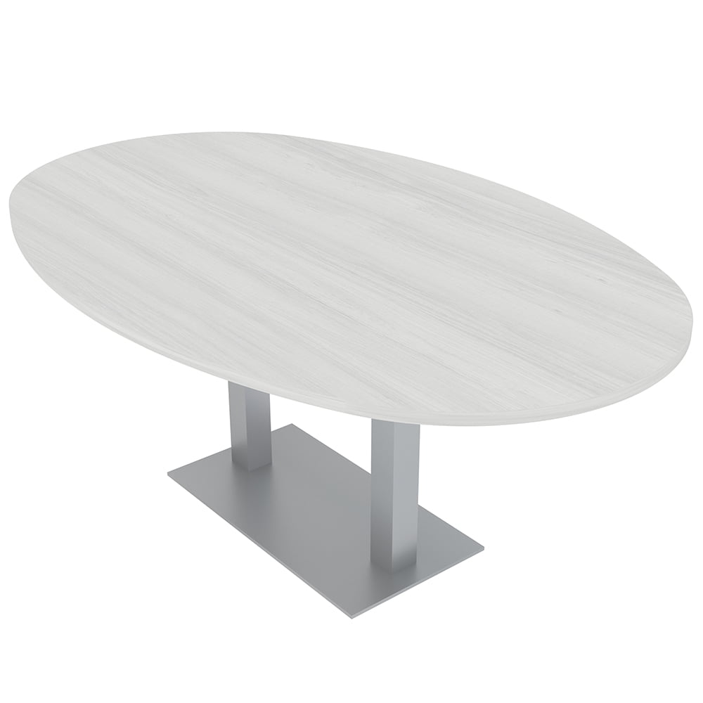 6X4 Conference Table With Metal Base Boat Oval Shape Data And Electric ...
