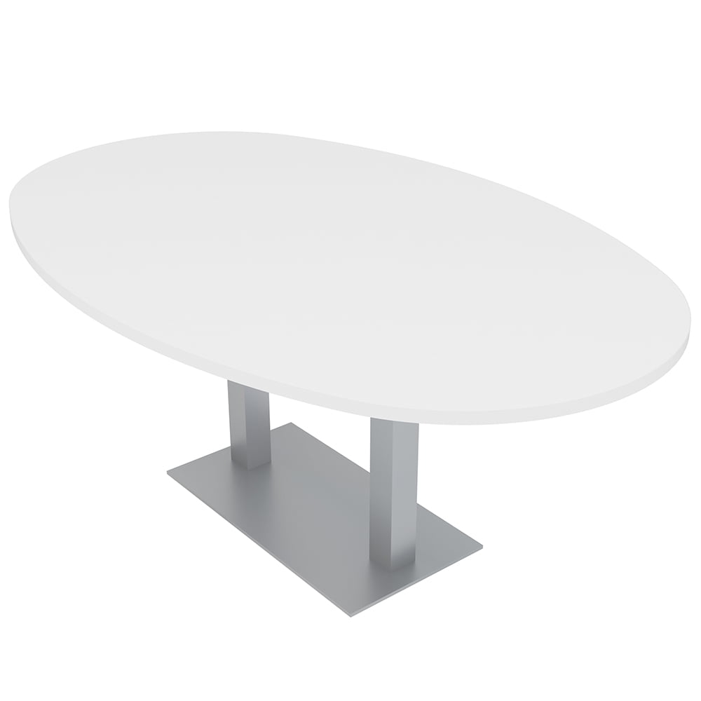 6X4 Conference Table With Metal Base Boat Oval Shape Data And Electric ...