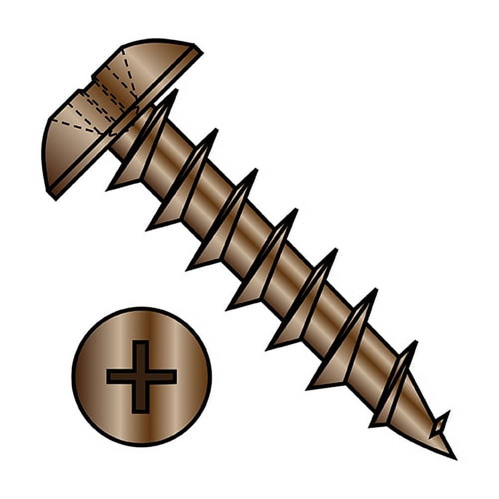 6X5/8 Phillips Truss Deep Thread Wood Screw Full Thread Steel Antique ...