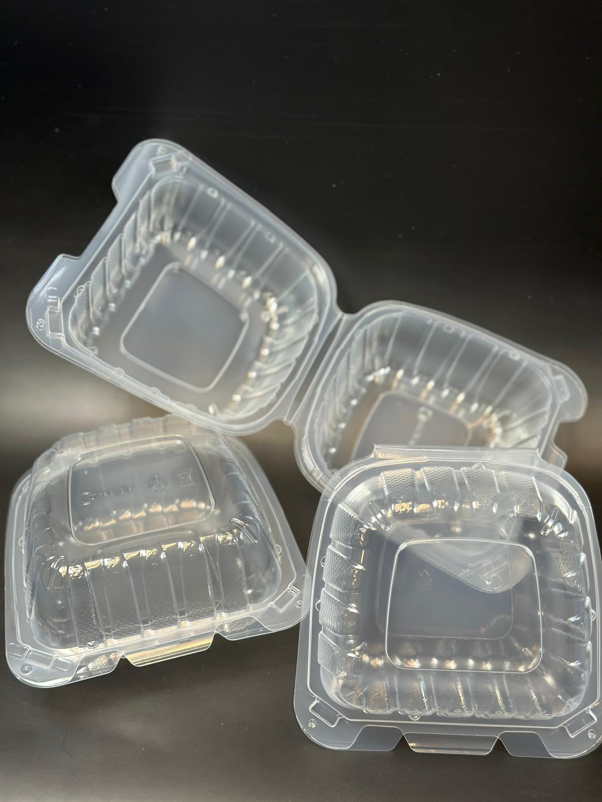 6X6 Clear Plastic Clam Shell Take Out Food Container - Walmart.com