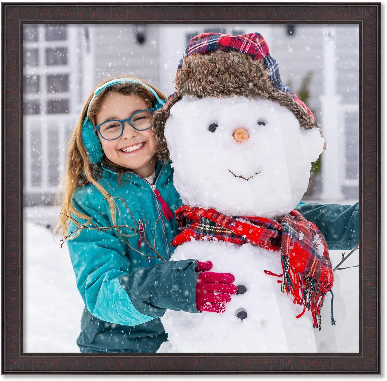 6X6 Frame Brown Picture Frame - Modern Photo Frame Includes UV Shatter ...