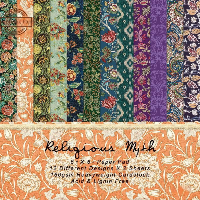 6X6 Inch Single-Sided Scrapbooking Cardstock Decorative Paper 24 Sheets ...