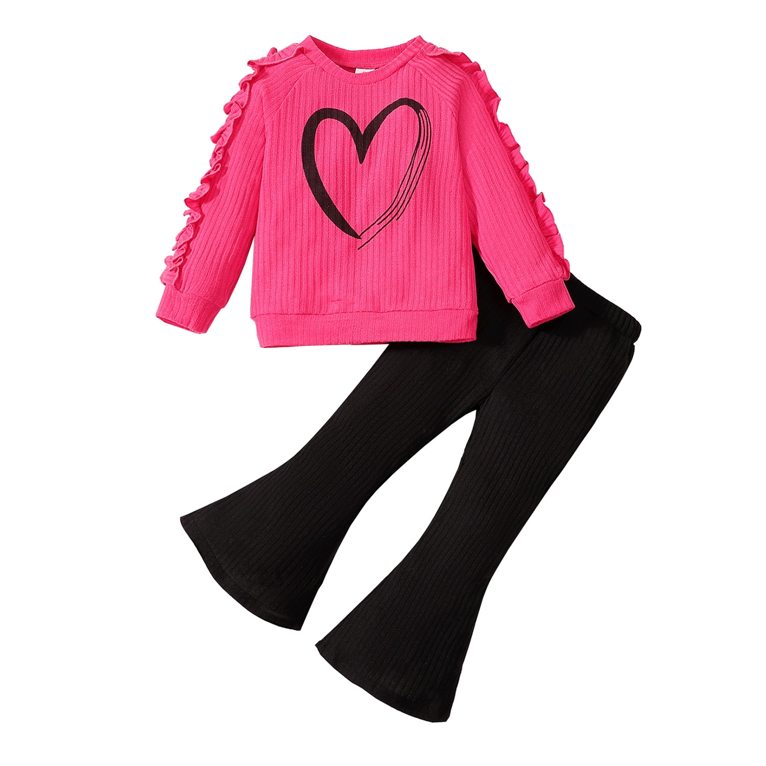 6Y Kids Girls Clothes 6 Years Girls Pant Set Little Girls Long Sleeve ...