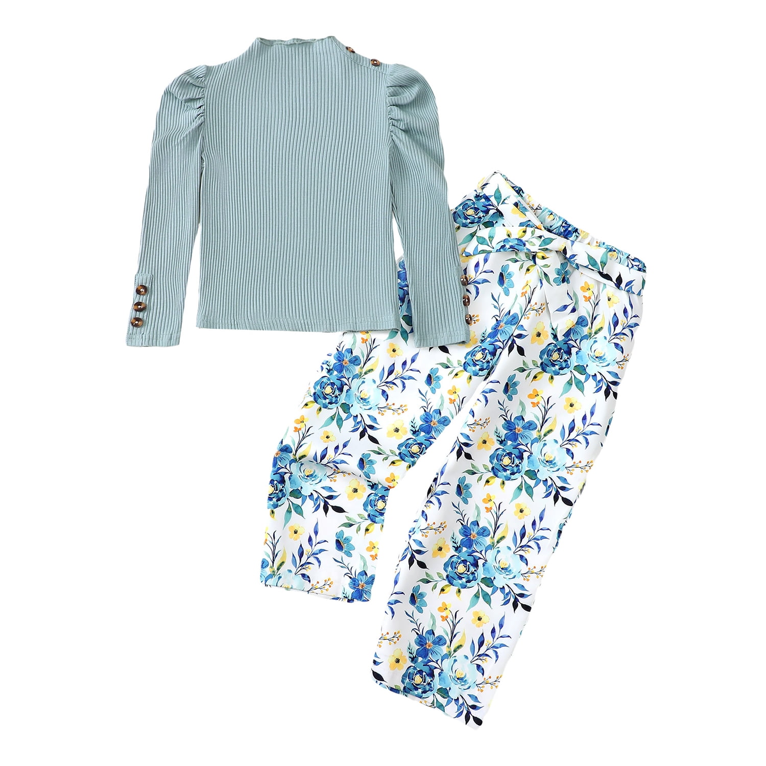 6Y Little Girls Clothes 7Y Girls Fall Winter Pant Set Little Girls Long ...