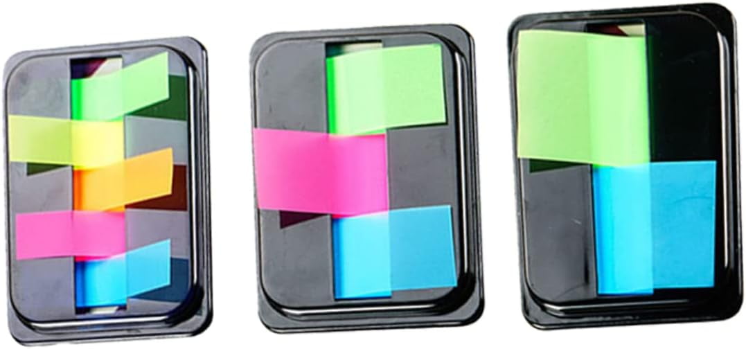 6boxes Colored Tabs Sticker Labels Color Page Markers Fluorescent Tabs ...