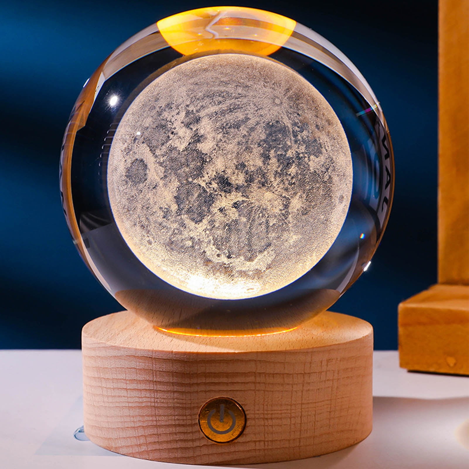 6cm 3D Crystal Ball Luminous Sculpture Round Astronomy Ball Mini ...
