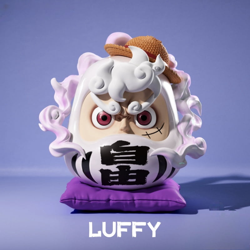 6cm Q-version One Piece Anime Figure Nika Luffy Zoro Sanji Nami Cos ...