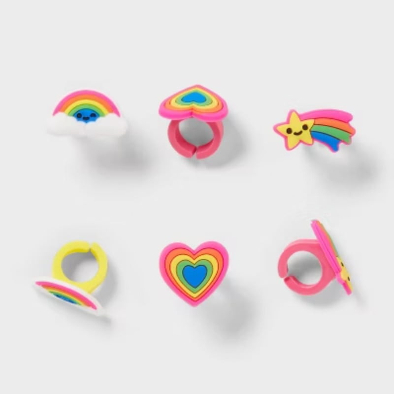 6ct Plastic Character Rings - Spritz: Multicolor Party Favors for Kids ...
