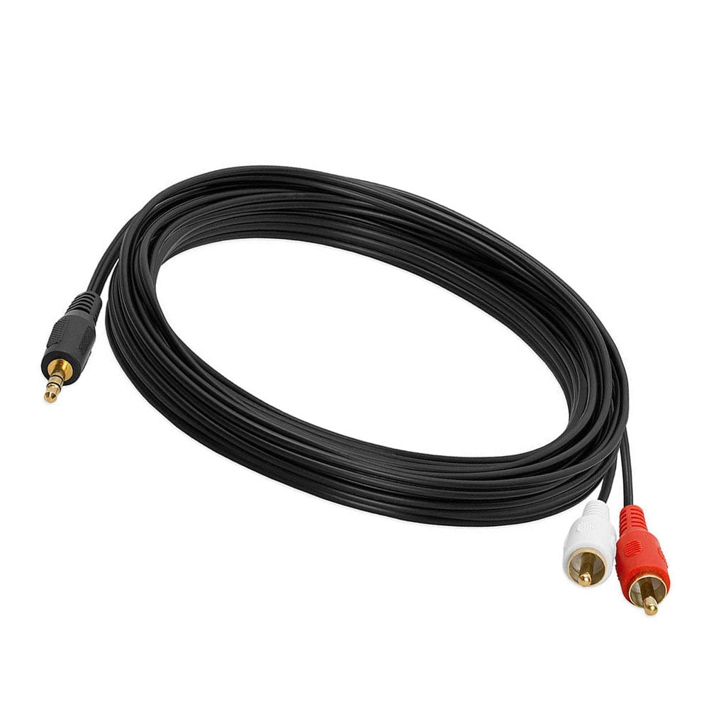 6feet 3.5mm to RCA Audio Cable Stereo Audio Y-Cable 2RCA to Audio Aux ...