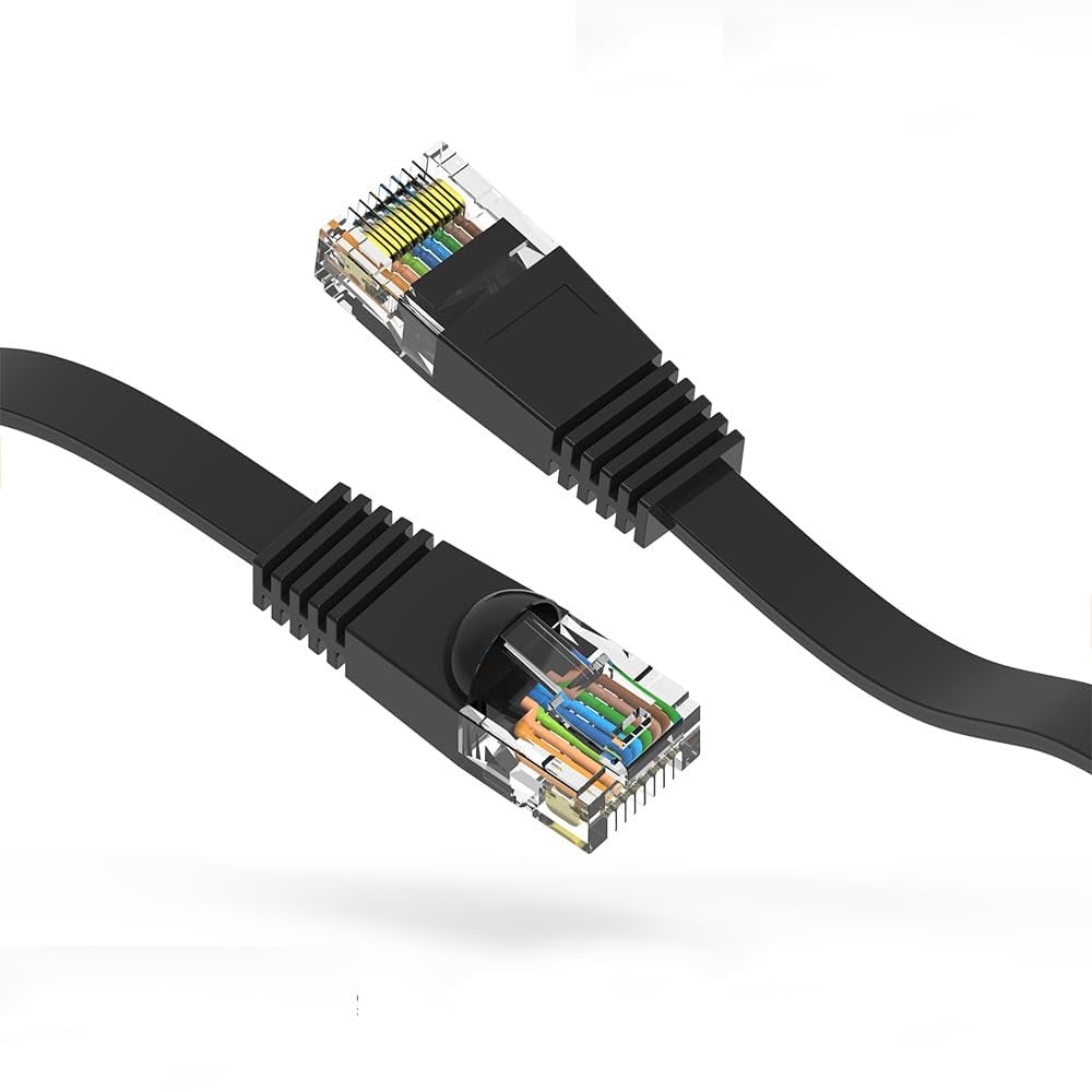 6ft (1.8M) Cat6 Flat Ethernet Cable 6 Feet (1.8 Meters) Gigabit LAN ...