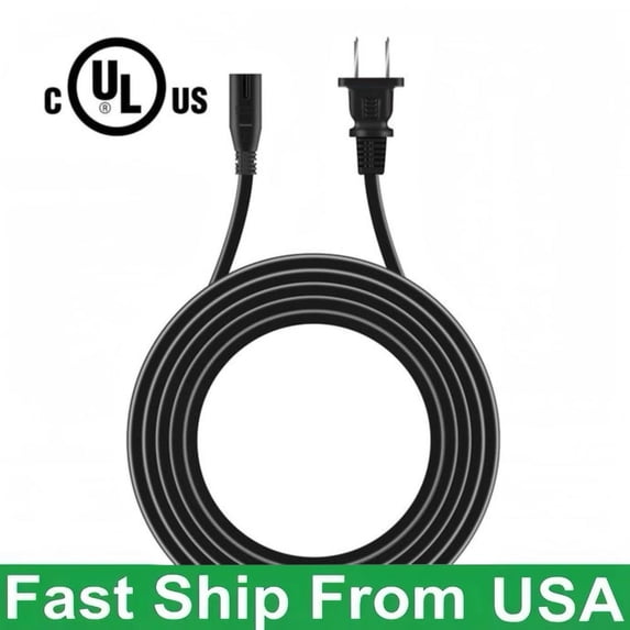 6ft/1.8m UL Listed AC Power Cord Outlet Socket Cable Plug Lead For ...