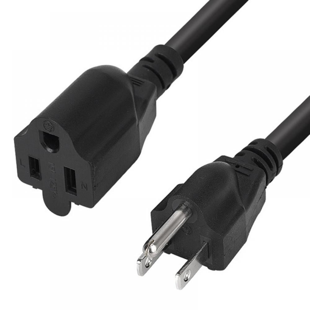 6ft 18AWG Power Extension Cable 25 Feet, 3 Conductor (NEMA 5-15P to ...