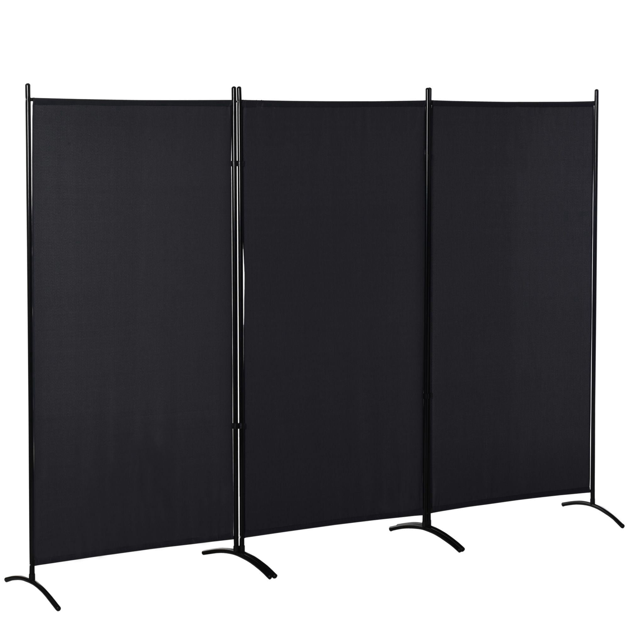6ft 3 Panel Room Divider Indoor Privacy Screen for Home Black - Walmart.com