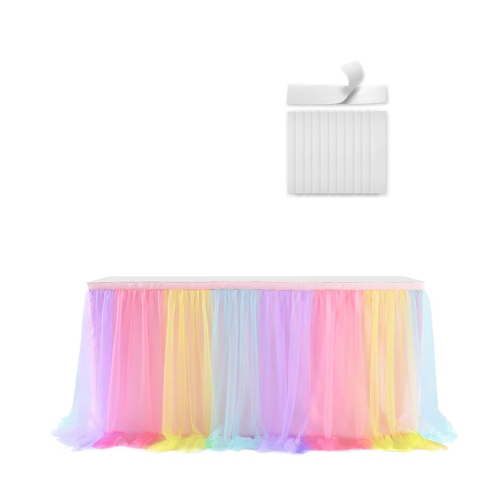 6ft/9ft/14ft Tulle Tutu Table Skirt, Table Cloth for Round or ...