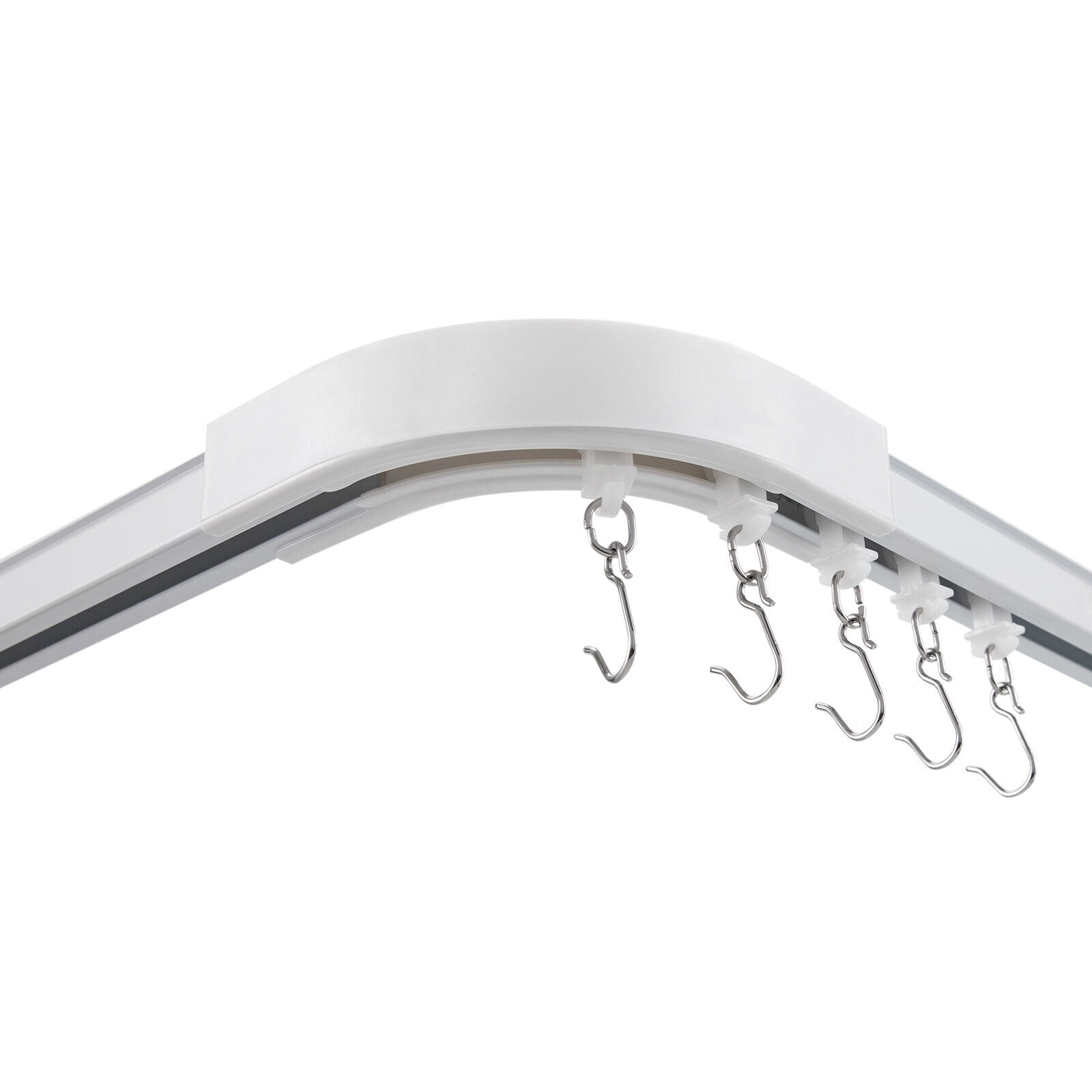 6ft-9ft Bendable Curtain Ceiling Rail Track with Hooks Curtain Rail ...