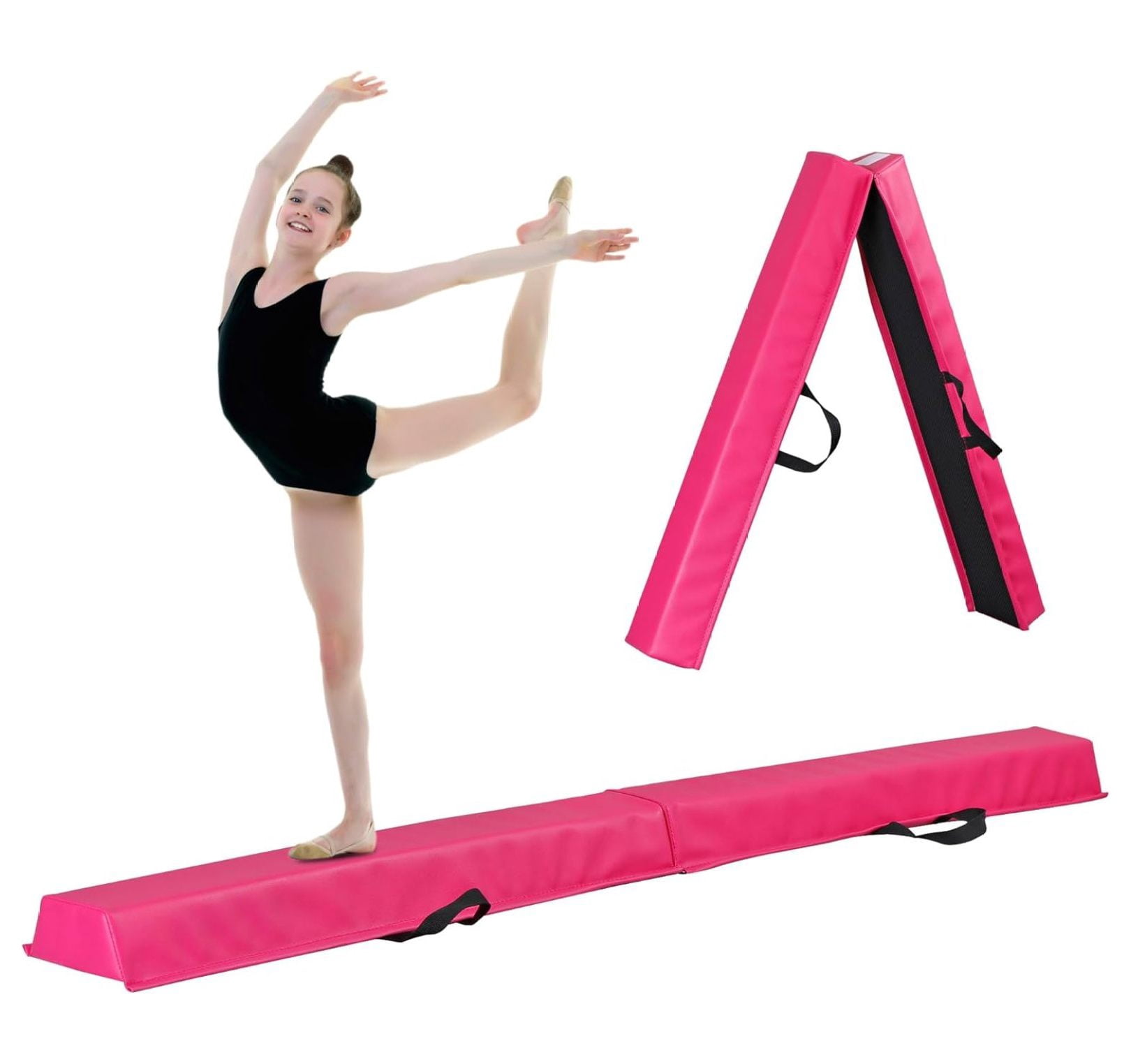 6ft/9ft Folding Balance Beam Folding Gymnastic Beam Extra Firm Foam ...