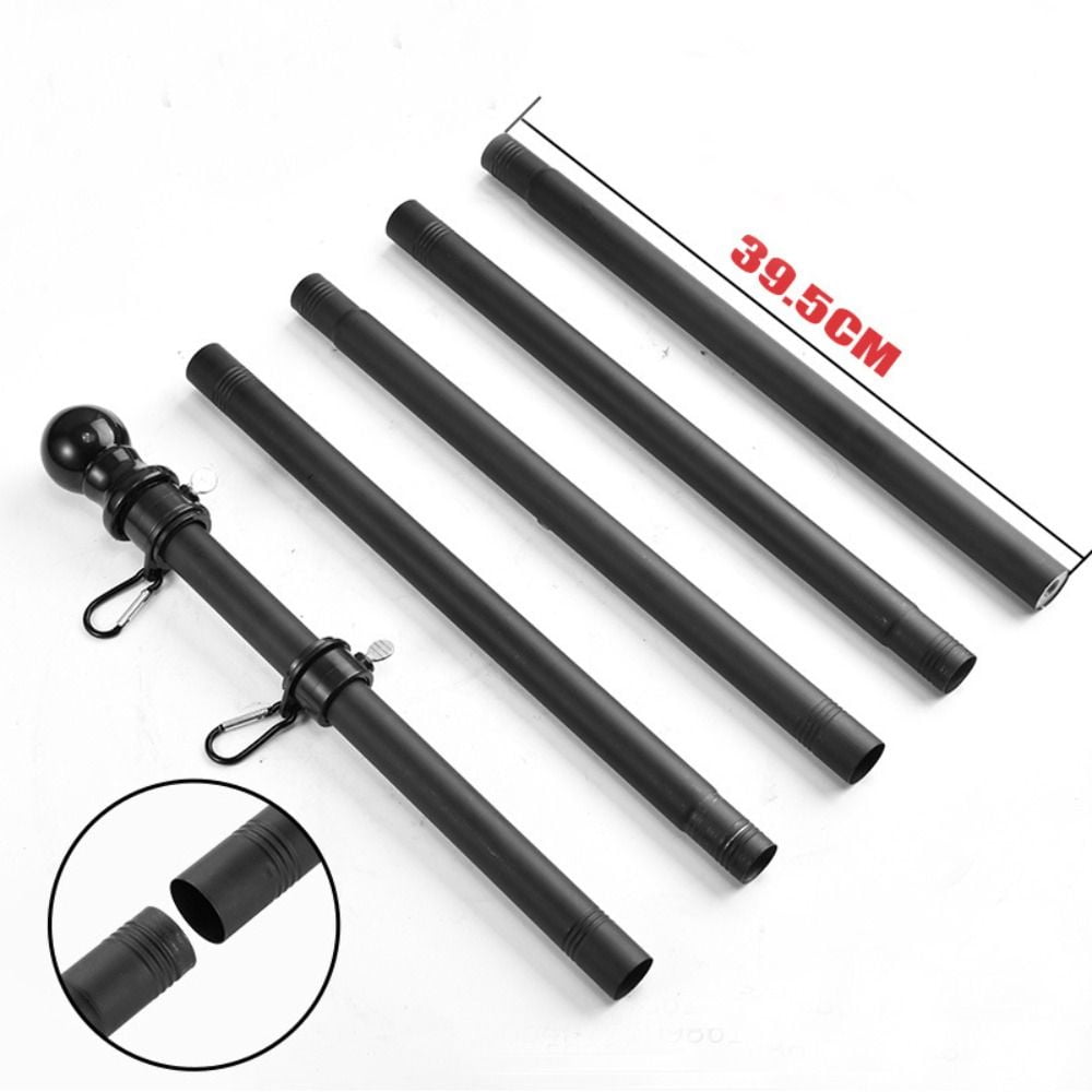 6ft Adjustable Wall Bracket Base Wall Mounting Flagpole Telescopic Flag ...