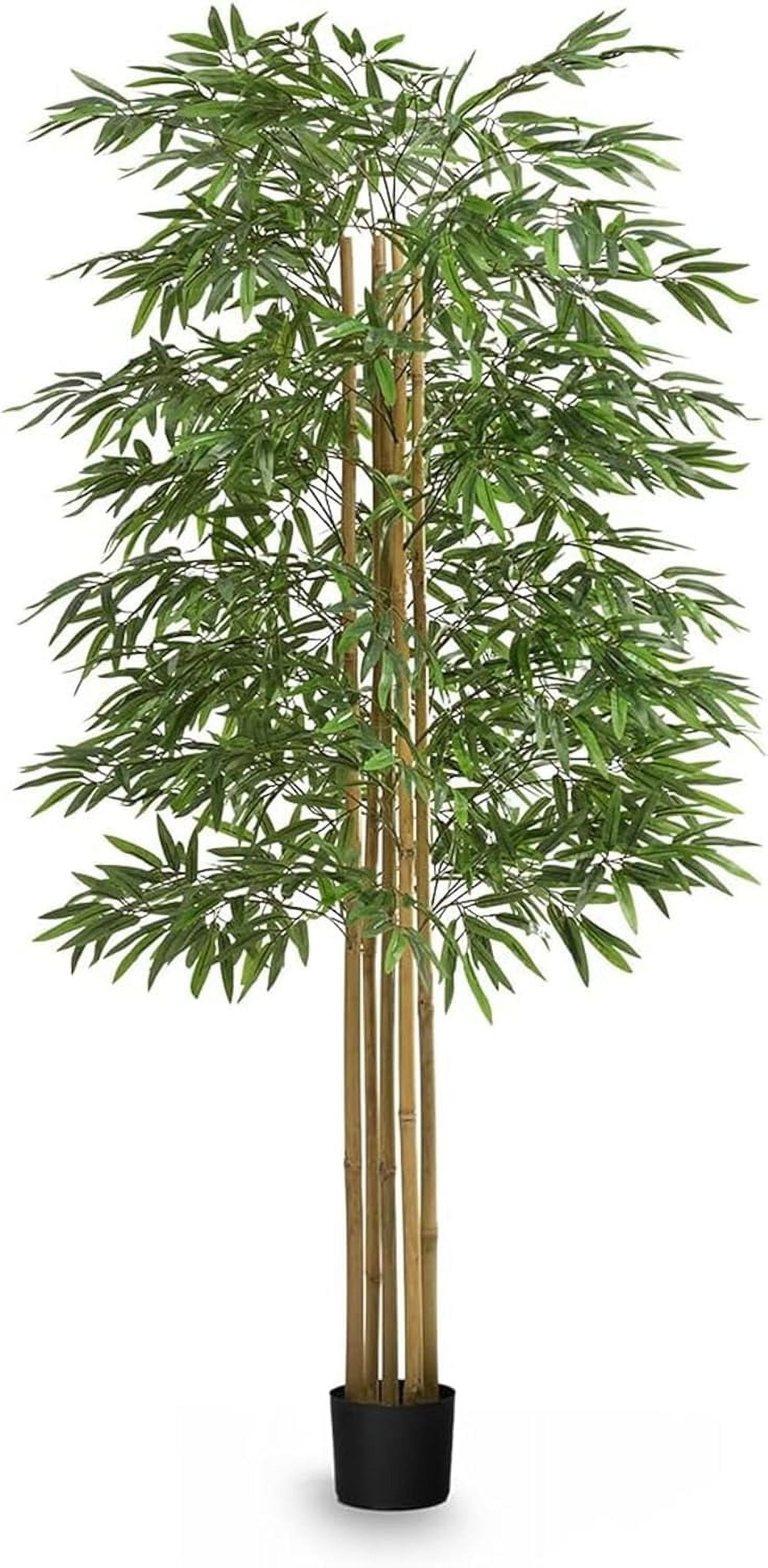 6ft Artificial Bamboo Tree, Fake Plants for Home , Natural Wood Trunk ...