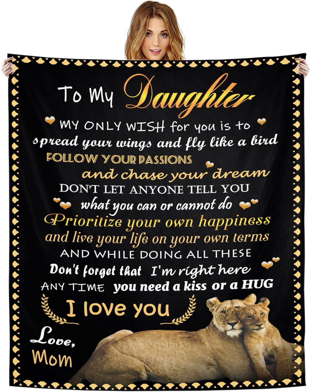 Gift to My Granddaughter Blanket from Grandma Soft Cozy Personalized Flannel Throw Blanket ...