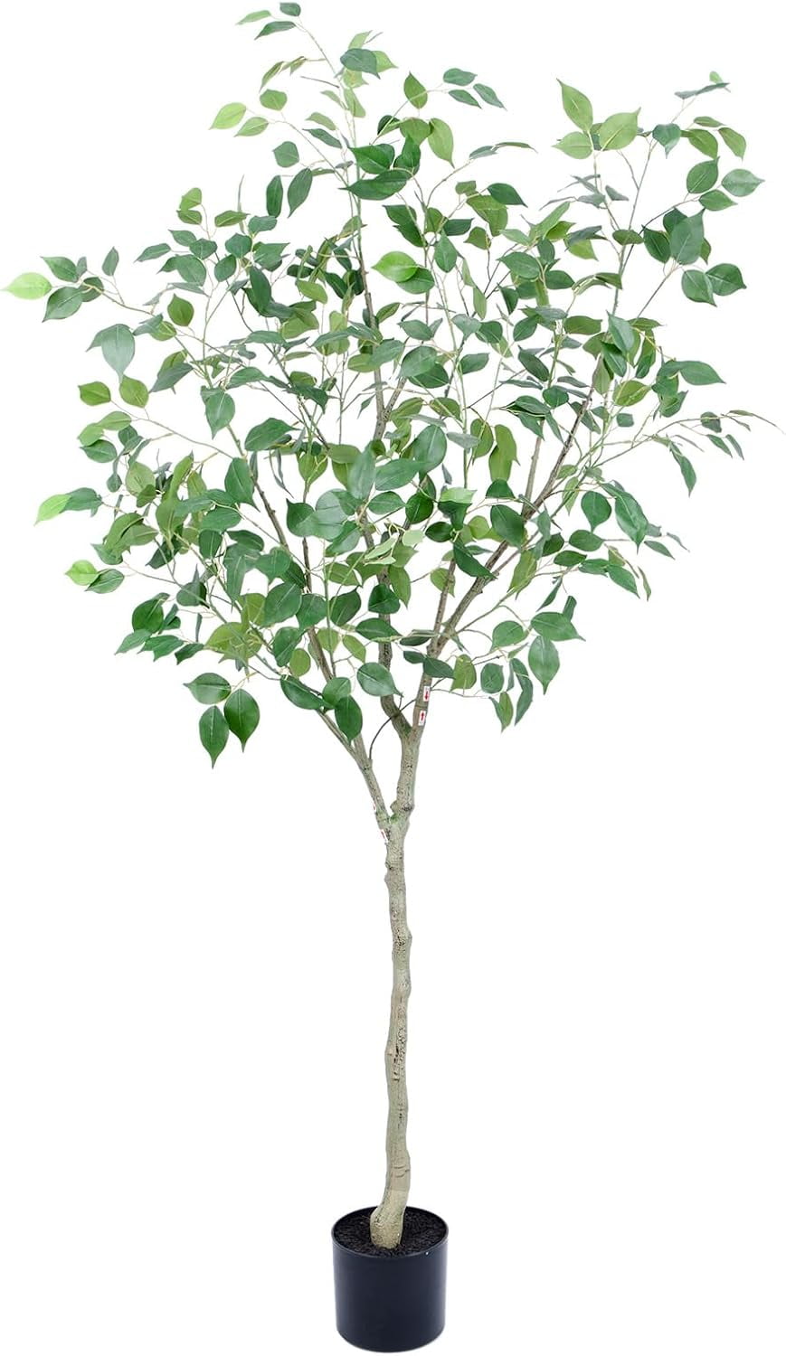 6ft Artificial Ficus Tree with Full Silk Leaves, 72in Faux Ficus Tree ...