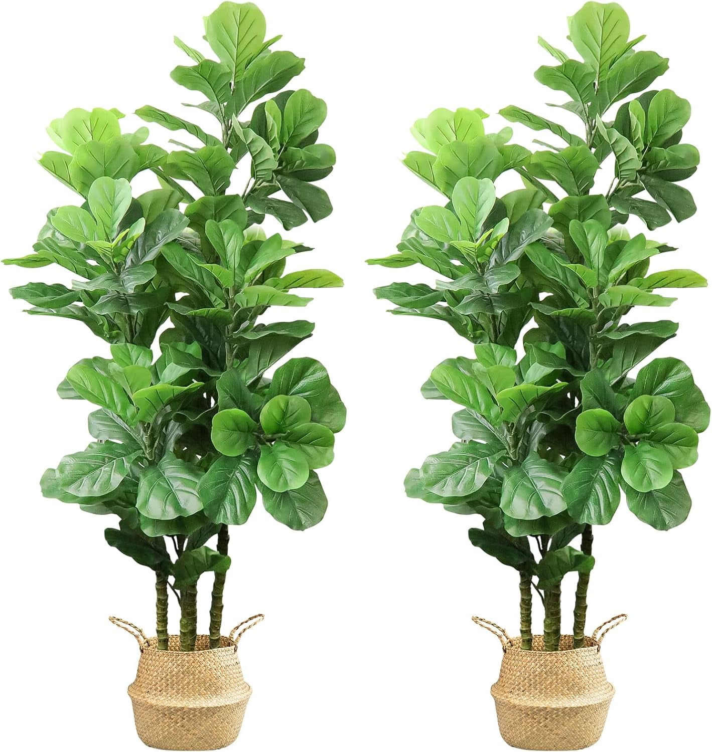 6ft Artificial Fiddle Leaf Fig Tree in Pot Faux Fiddle Leaf Fig Tree ...