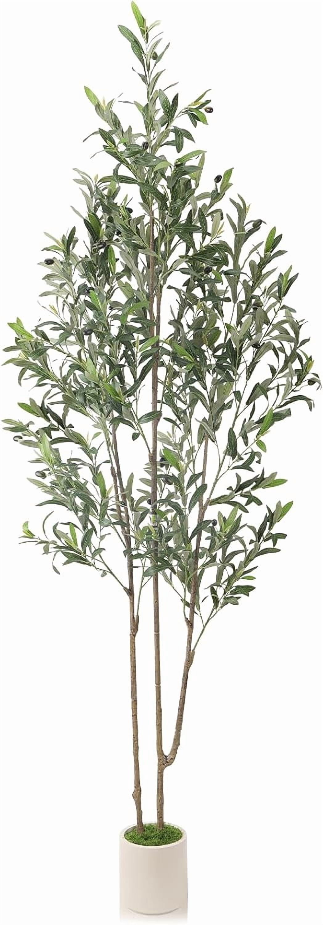 6ft Artificial Olive Tree with Lifelike Trunk and Fruits for Indoor or ...