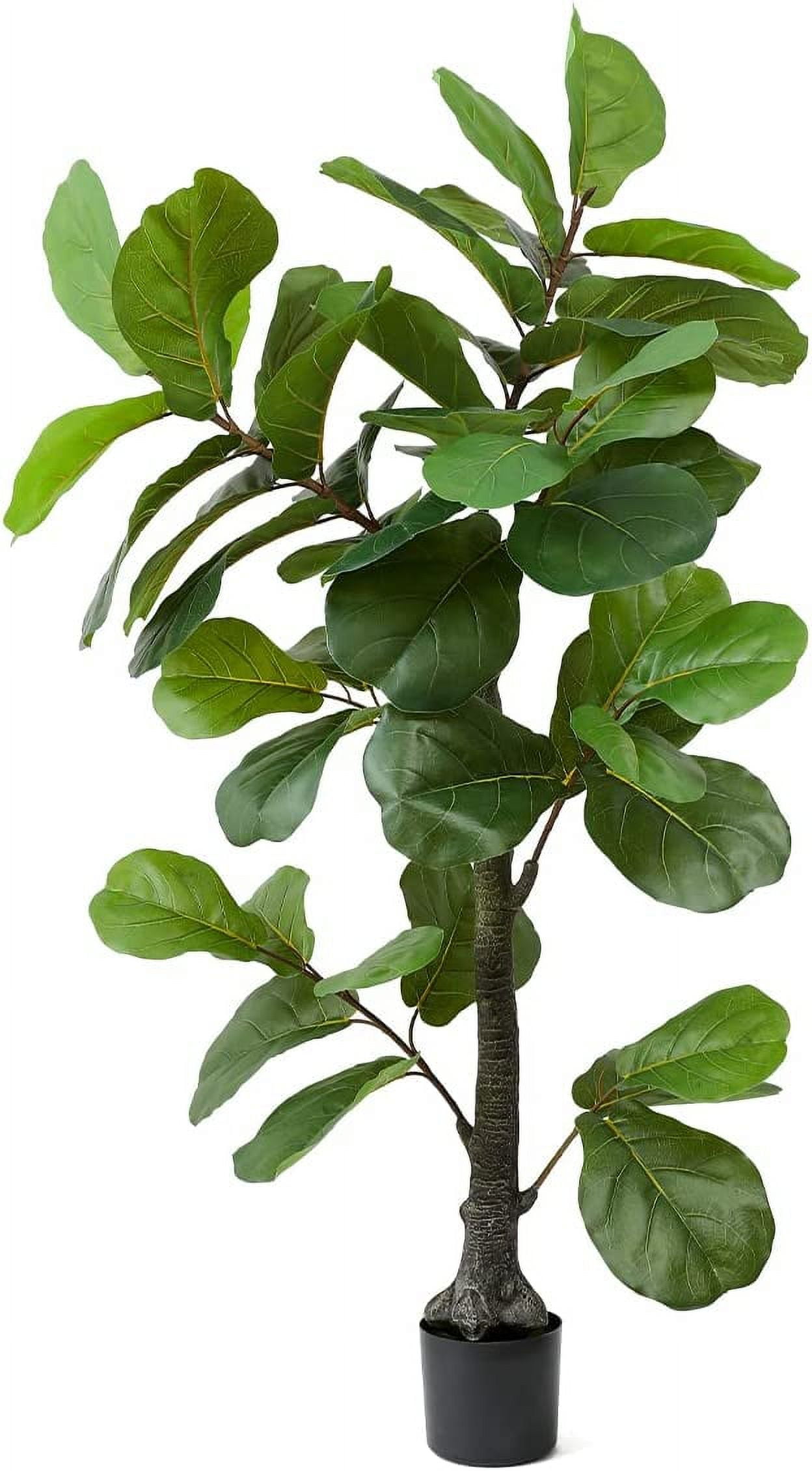 6ft Artificial Plant Fiddle Leaf Fig Tree,Faux Ficus Lyrata in Pot ...
