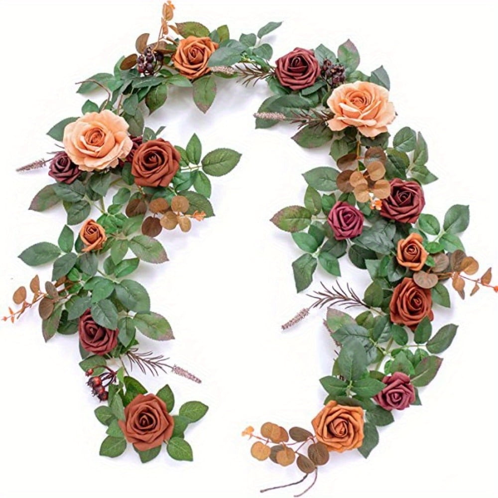 6ft Artificial Rose Flower Garland Floral Arrangements Wedding Ceremony ...