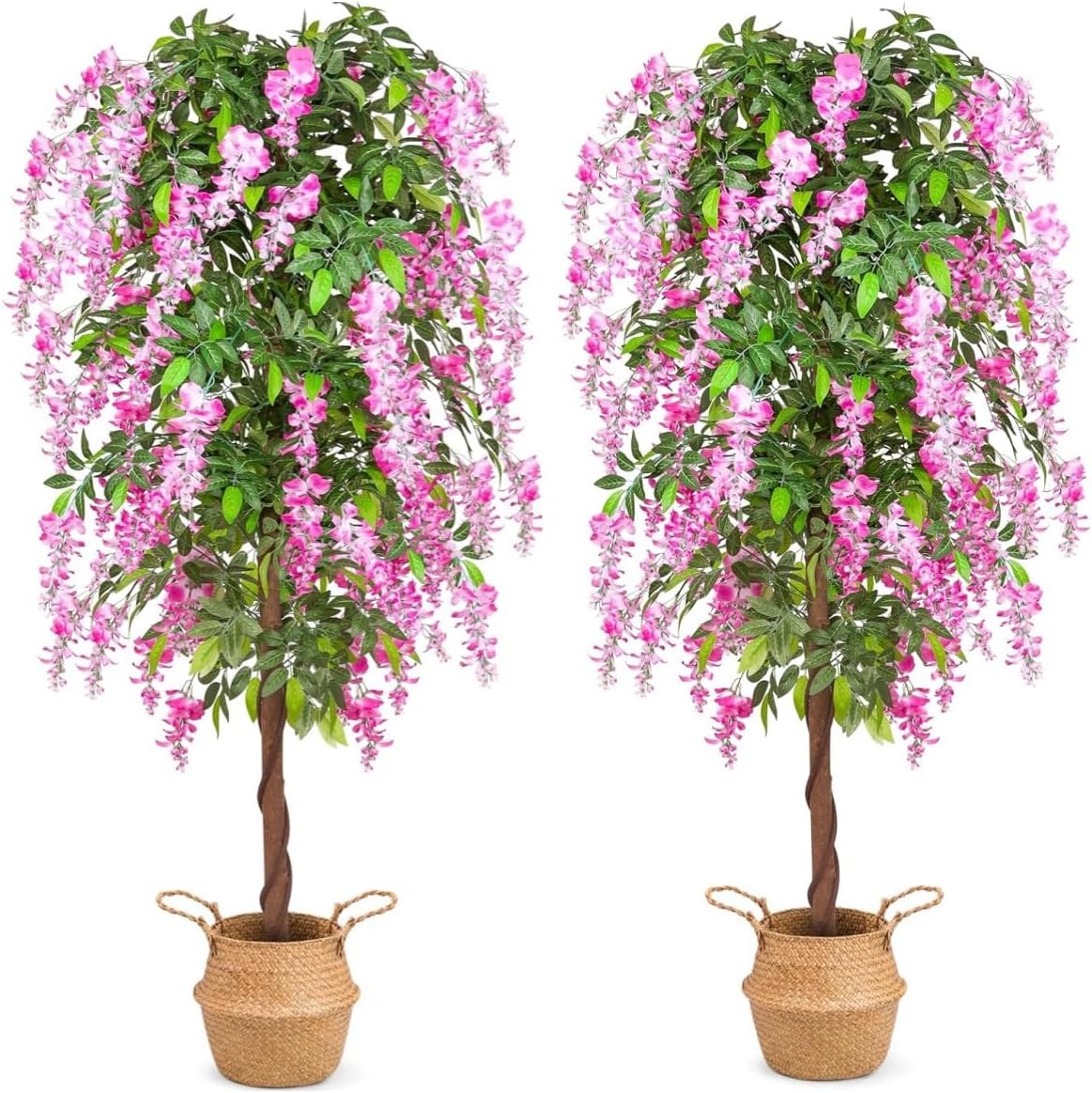 6ft Artificial Tree Plants for Outdoors and Indoors, Fake Wisteria Tree ...