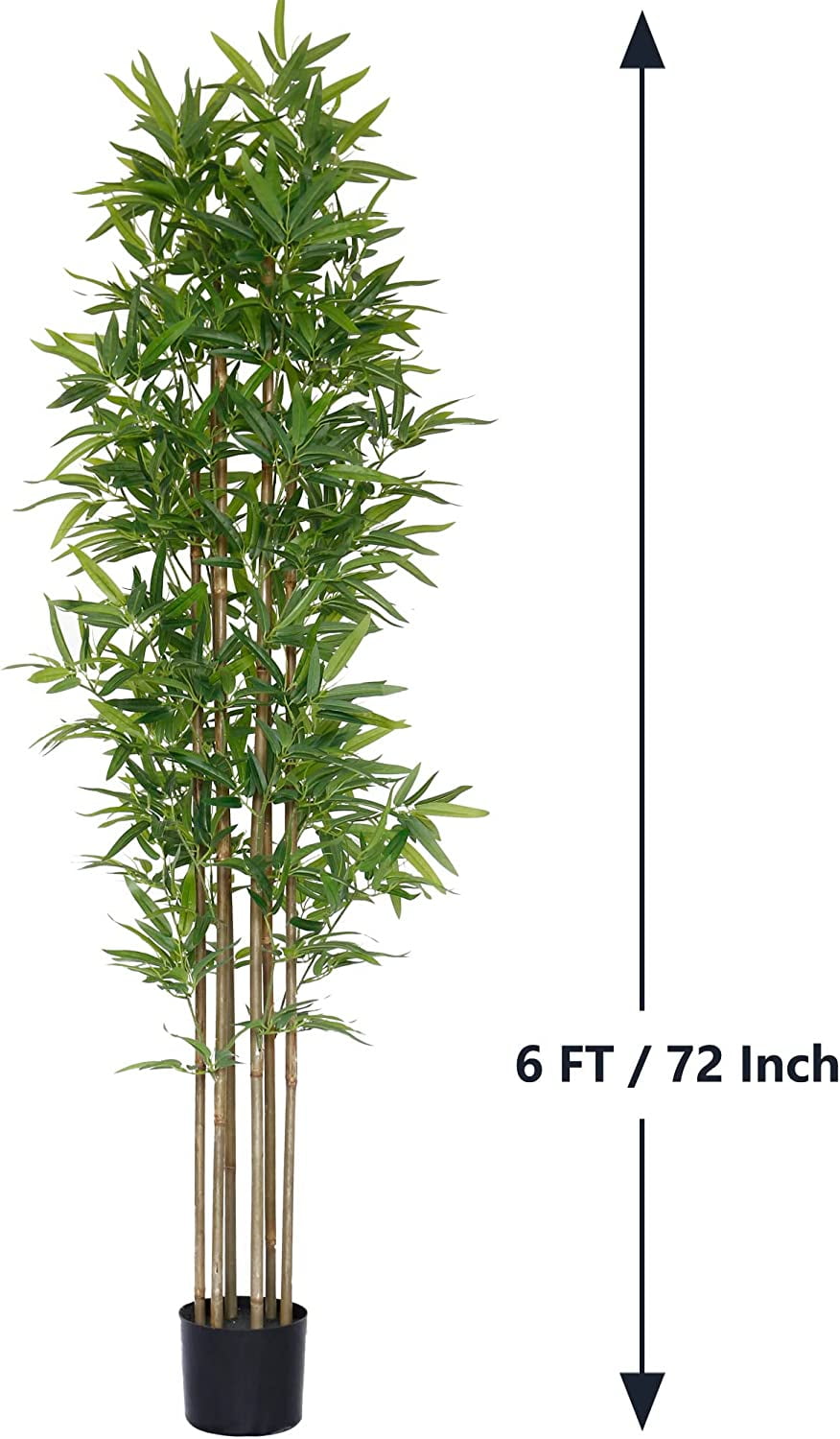 6ft Bamboo Artificial Tree, Faux Bamboo Plant, Artificial Plant with 6 ...