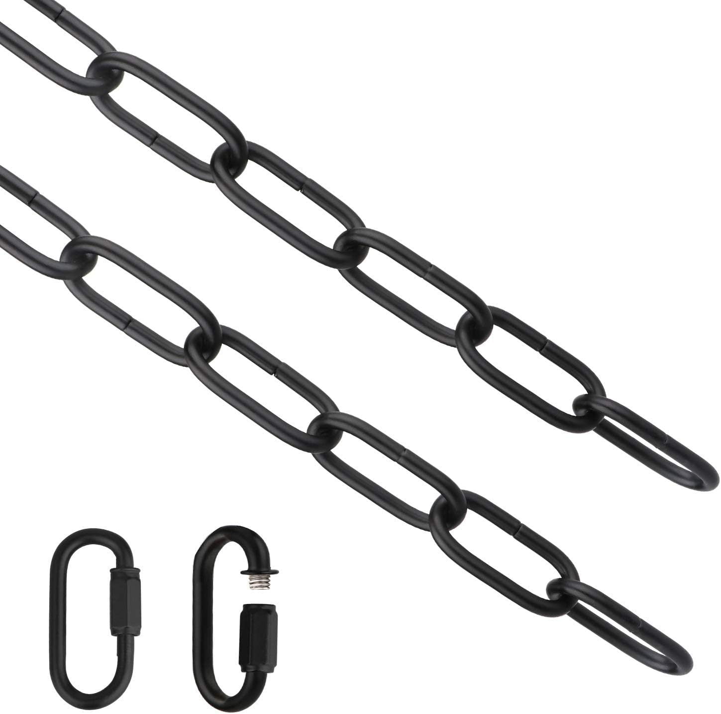 6ft Black FinishPendant Light Fixture Hanging Light Chain (Black ...