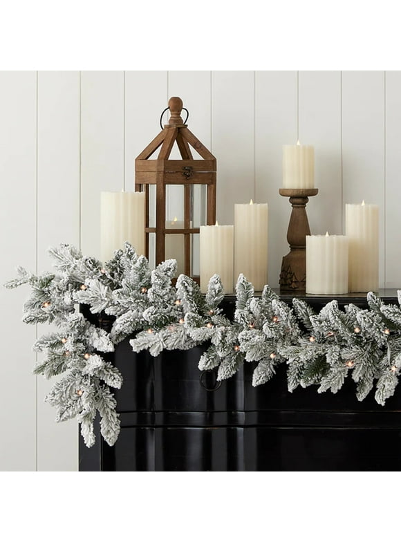 Flocked Christmas Garlands in Christmas Garlands - Walmart.com