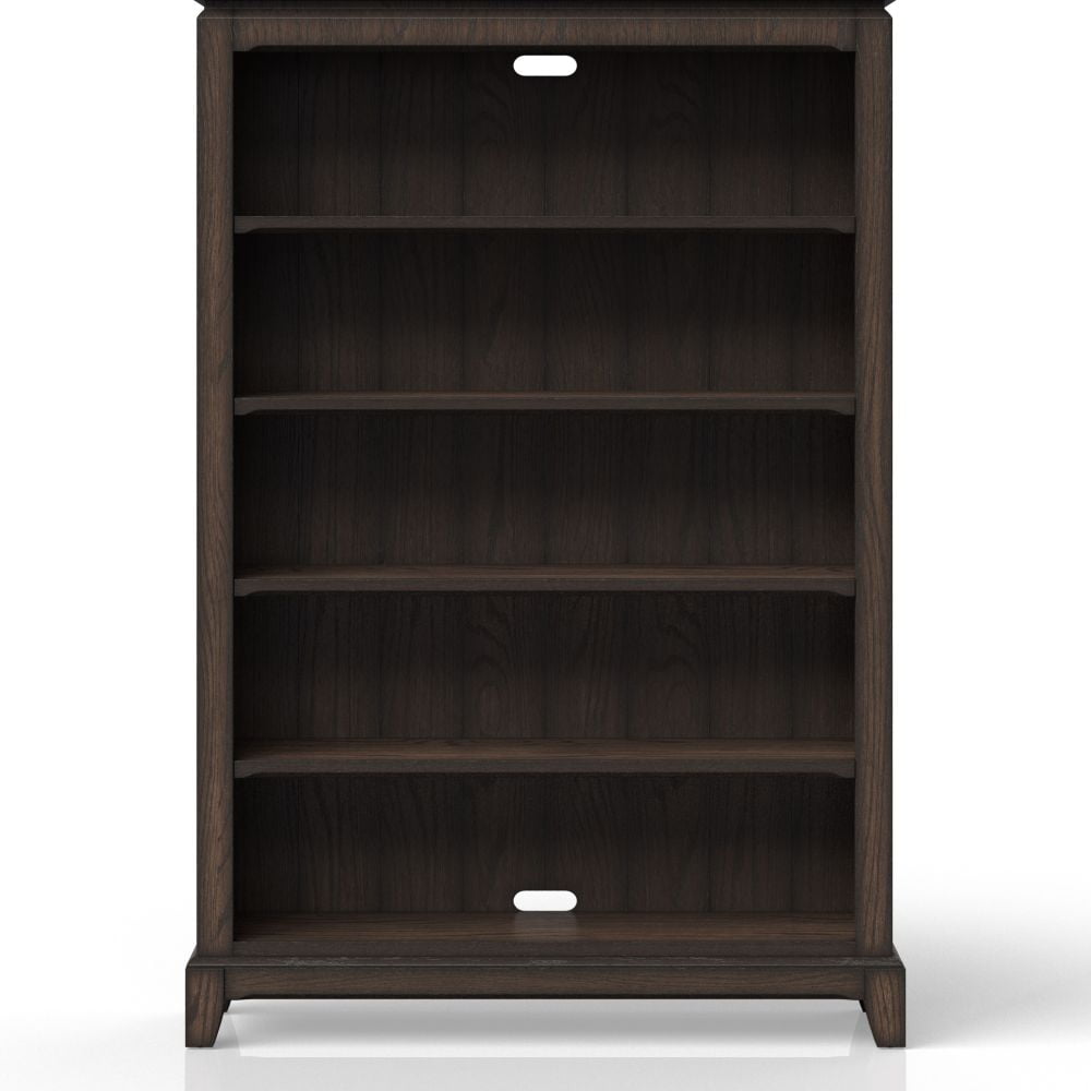6ft Chocolate Traditional Bookcase – Standalone Solid Wood Storage for ...