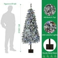6ft Christmas Decorations Snow-Flocked Artificial Christmas Tree ...