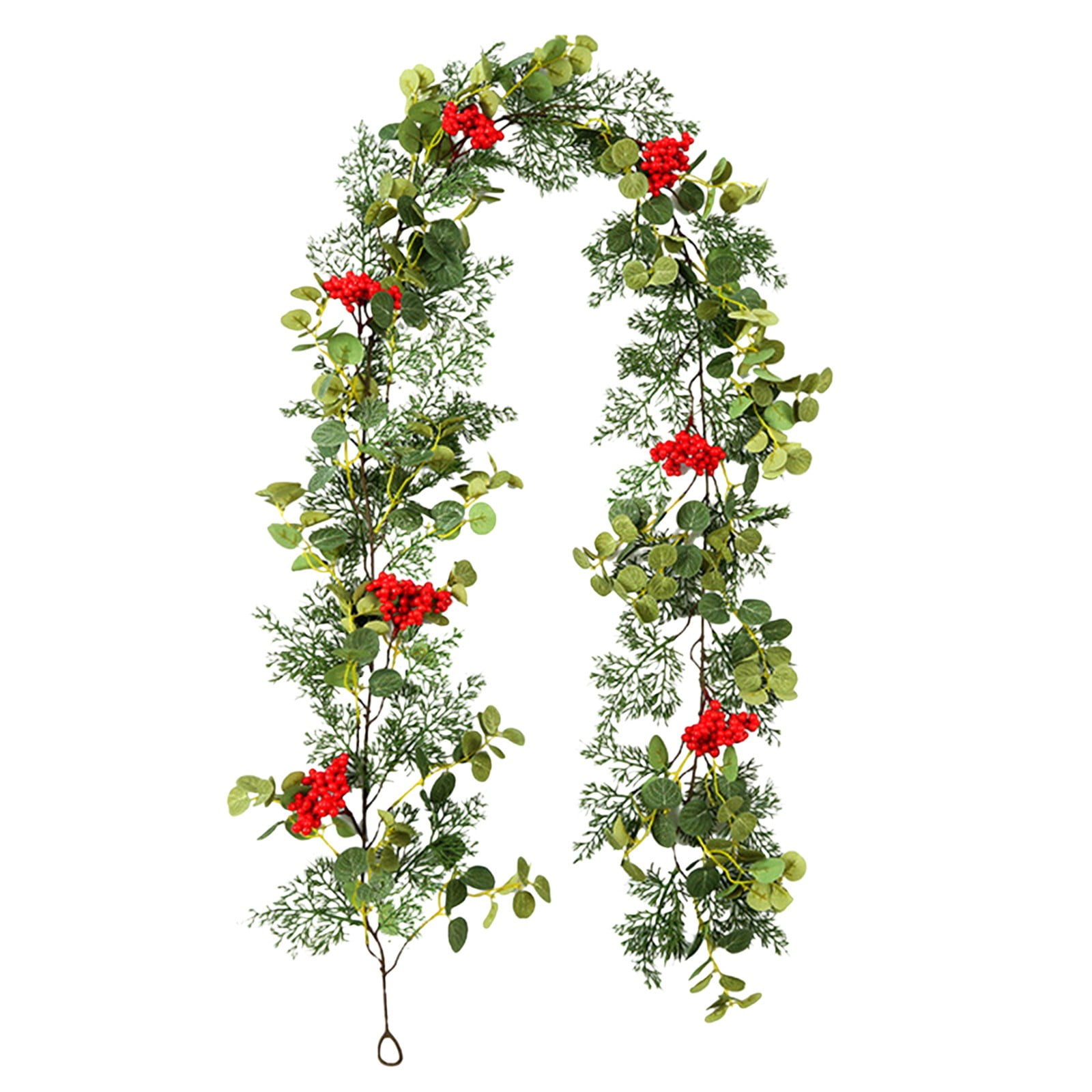 6ft Christmas Garland Realistic Soft Green Faux Cedar Pine Garland ...