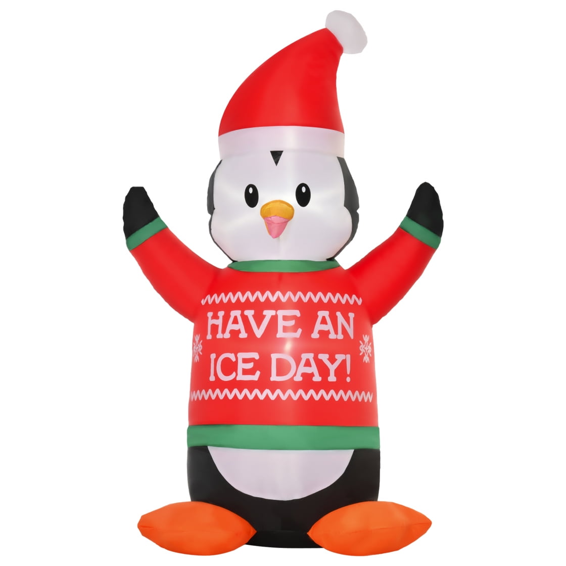6ft Christmas Inflatables Blow Up Yard Decorations, Inflatable Penguin ...