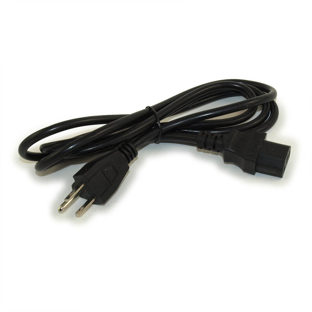 6ft Computer Power Cord (NEMA 5-15P to C13 Plug), 18AWG, Black ...