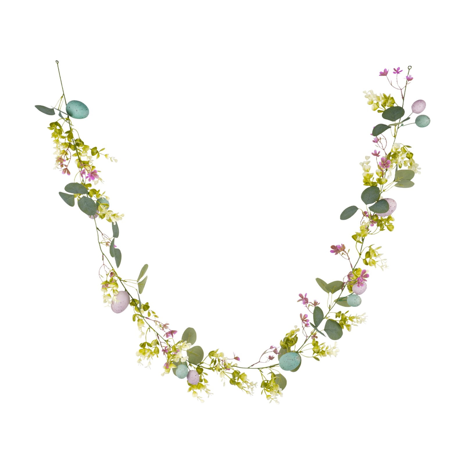 6ft Easter Egg Garland for Mantle, Spring Vine Flower Garland with ...