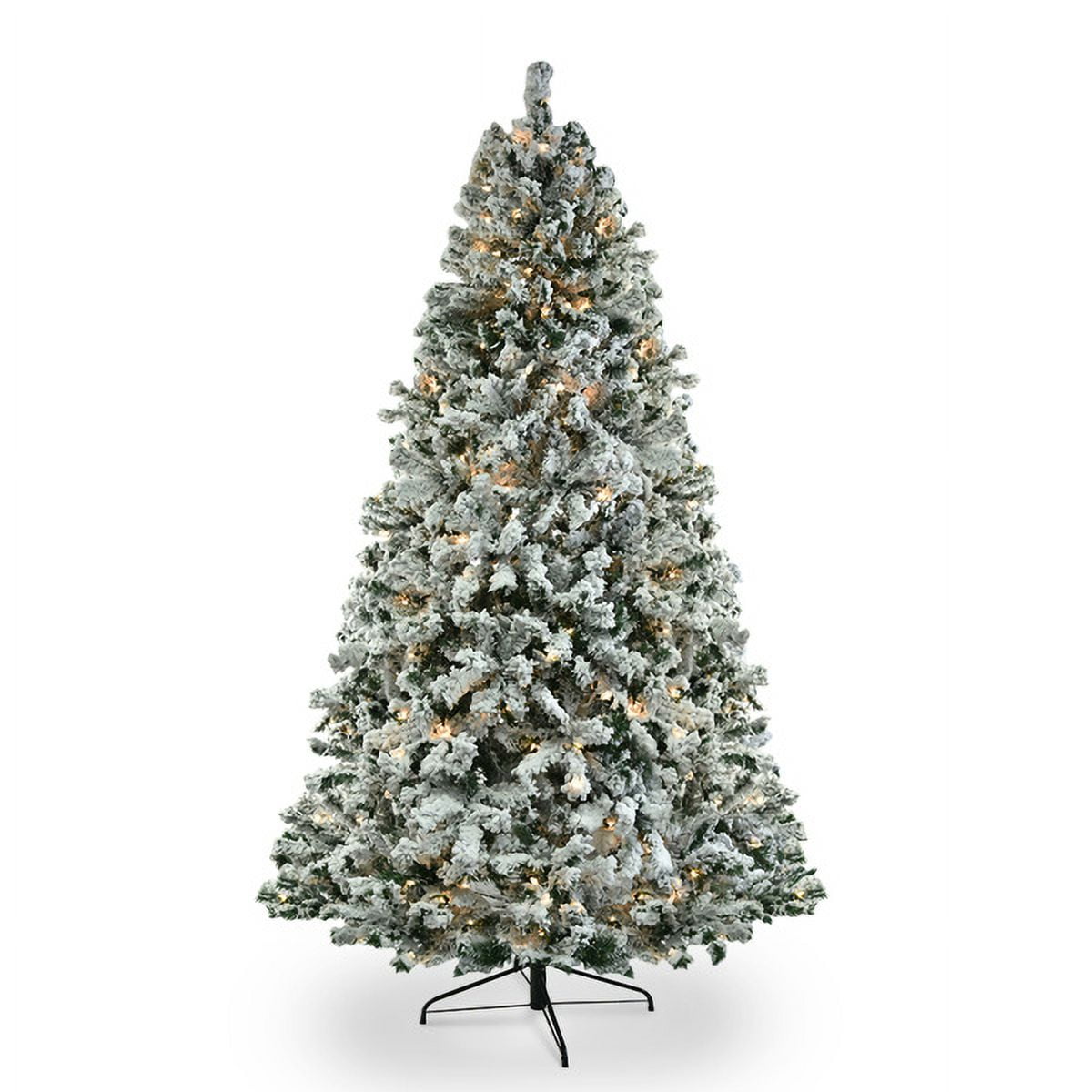 6ft Flocking Tied Light Christmas Tree Automatic Tree Structure ...