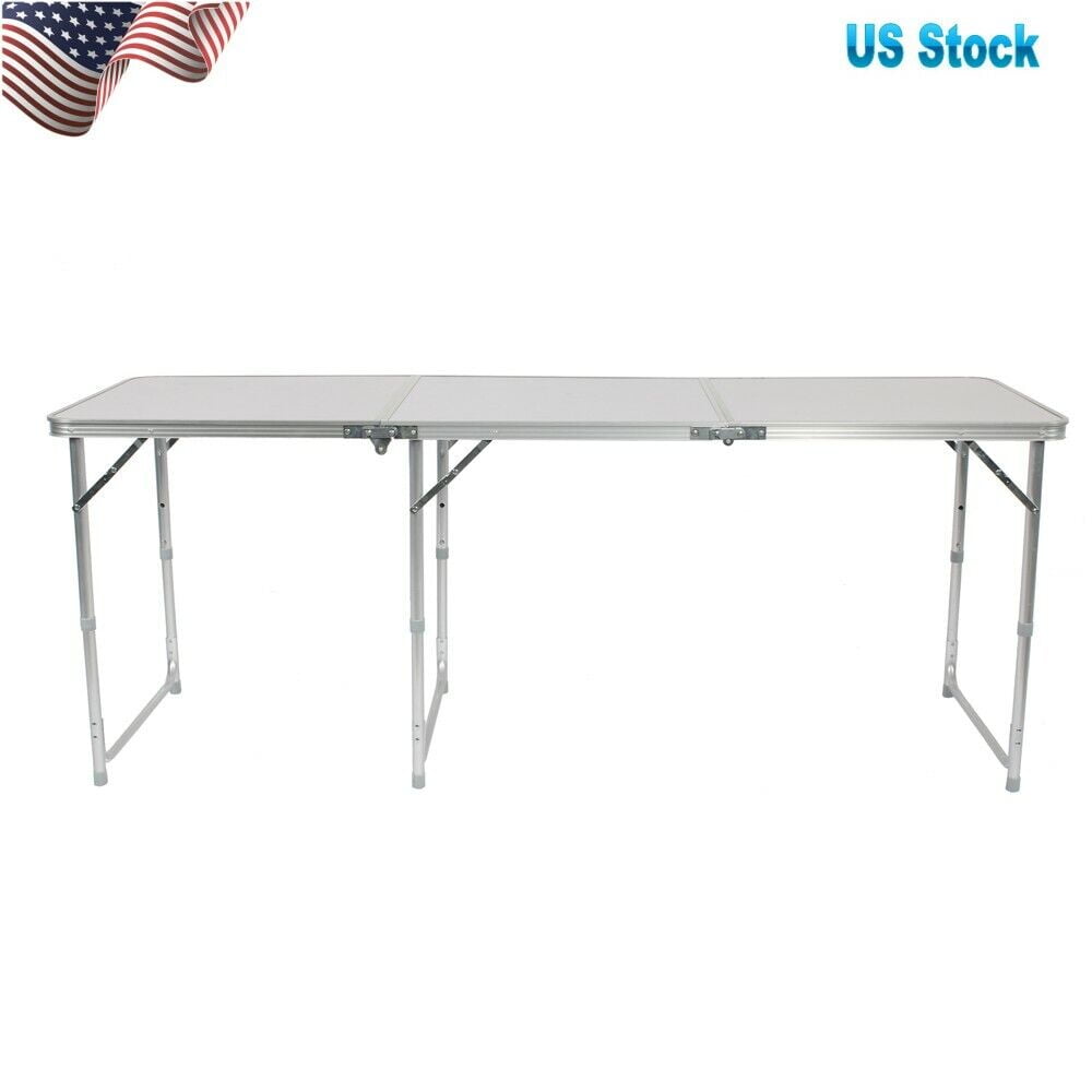 6ft Folding Camping Table, Portable Lightweight Tri-fold Outdoor Table ...