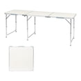 6ft Folding Camping Table, Portable Outdoor Table, Adjustable Height ...